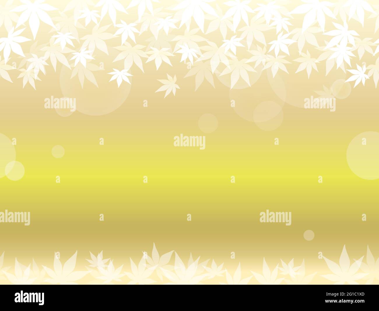 Seamless Maple Leaf Frame And Background. Vector Illustration With Text ...