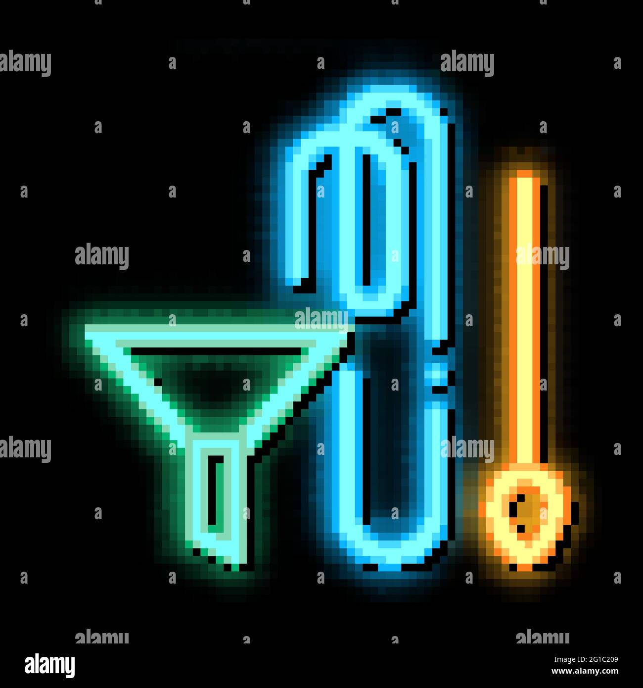 Funnel And Tube neon glow icon illustration Stock Vector Image & Art ...