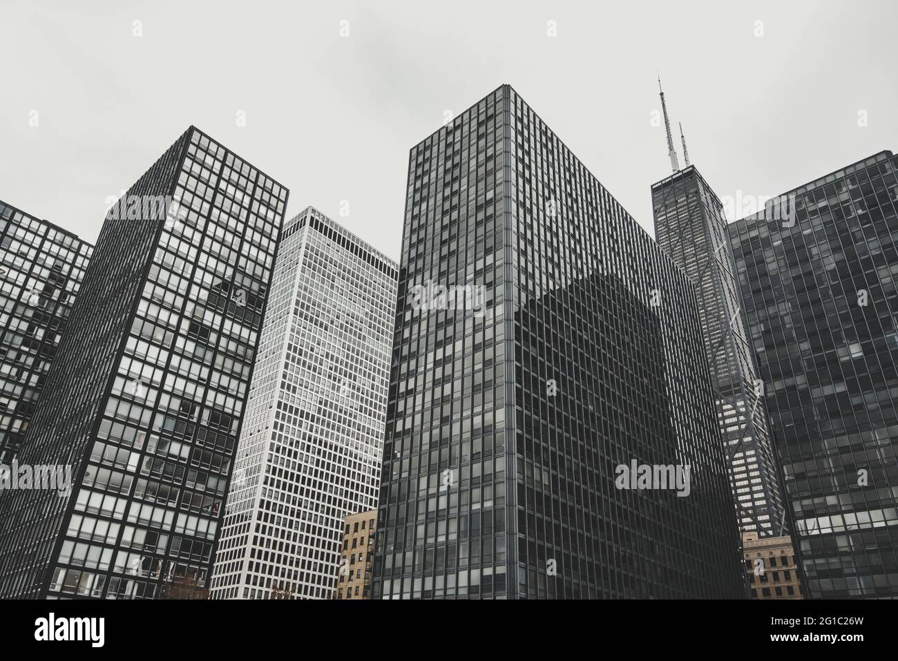 Modern Buildings in Chicago. Architecture detais of Chicago, skyline ...