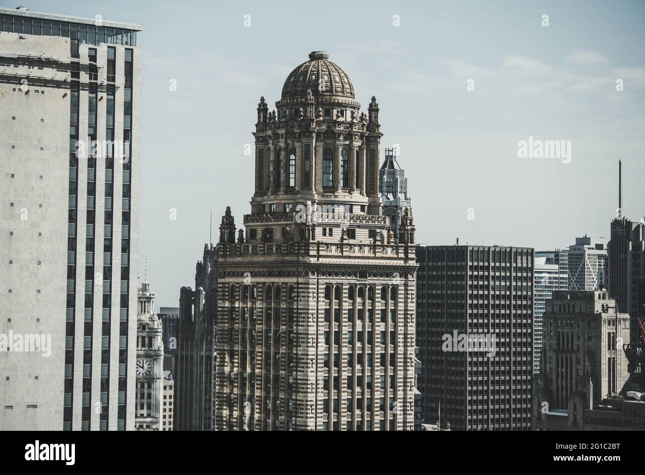 Modern Buildings in Chicago. Architecture detais of Chicago, skyline ...