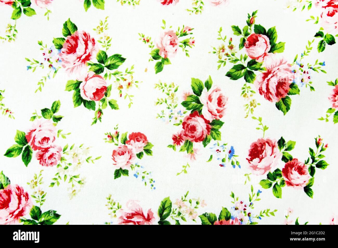 pink vintage rose pattern on Fabric background Stock Photo - Alamy