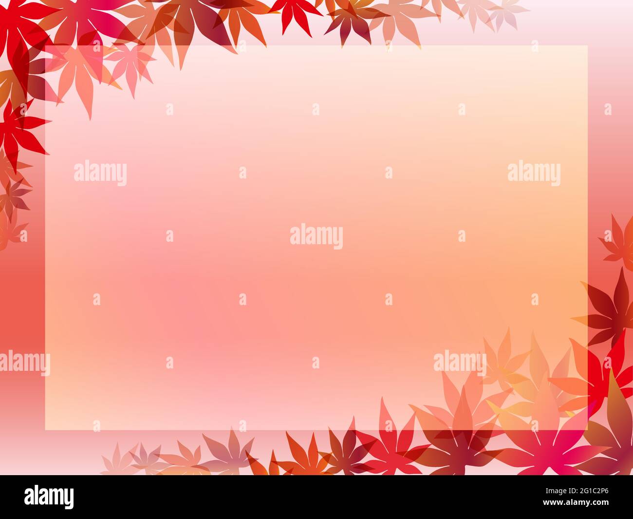 Maple Leaf Frame And Background. Vector Illustration With Text Space On ...