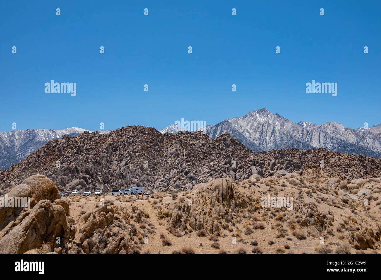 Beautiful landscape around Mobius Arch Loop at California Stock Photo ...