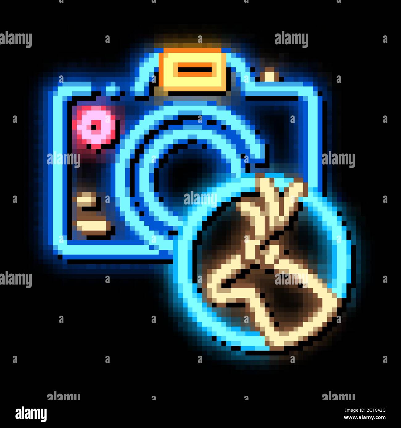 Photo Camera neon glow icon illustration Stock Vector Image & Art - Alamy