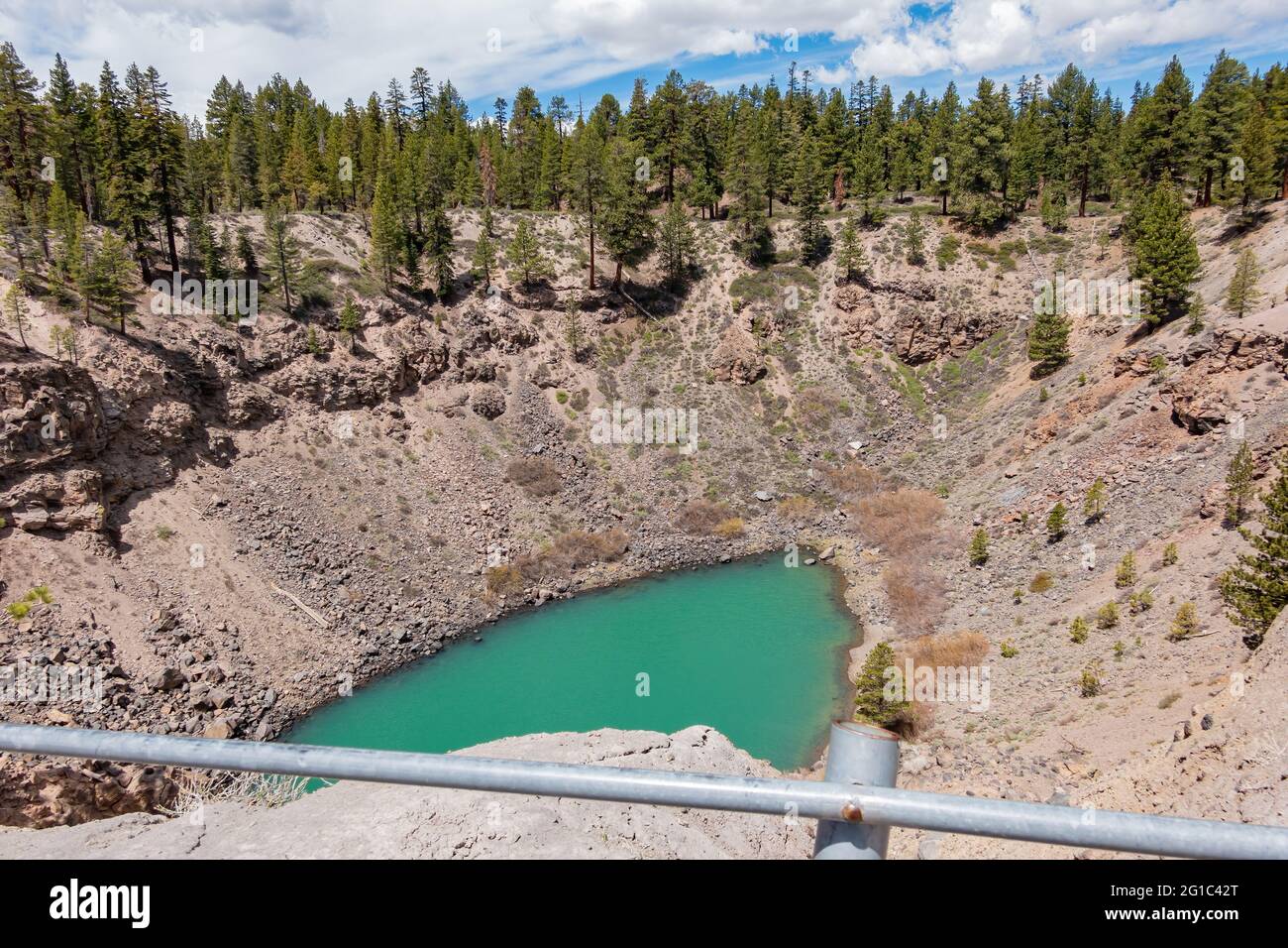 Sunny view of the Inyo Craters at California Stock Photo - Alamy