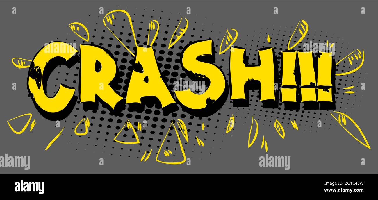 Crash - Comics word. Vector retro abstract comic book speech bubble ...