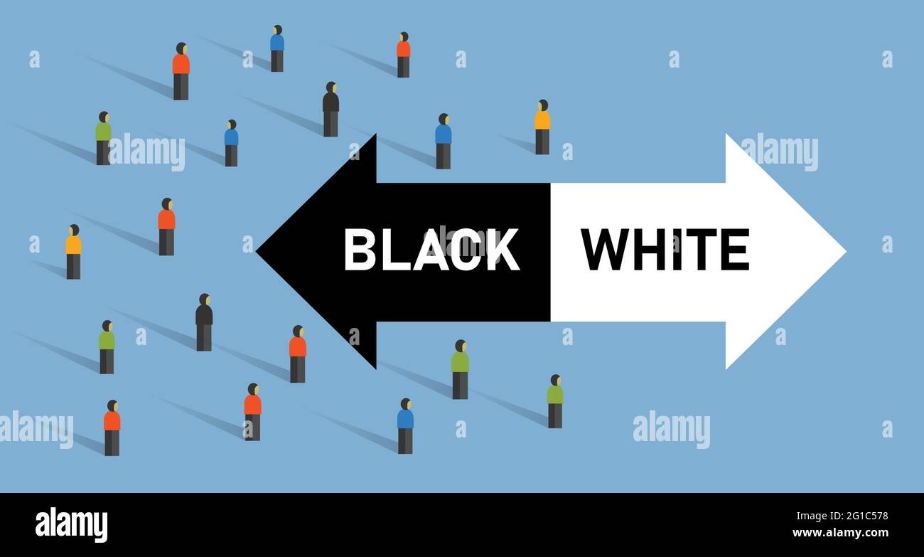 black and white judgement by society left right wrong decision choice ...