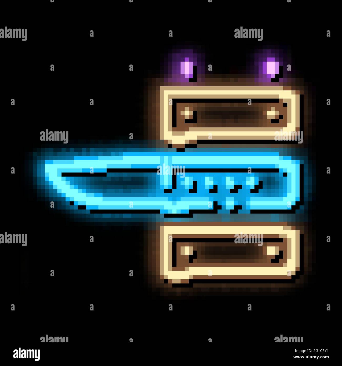 Knife Handle neon glow icon illustration Stock Vector Image & Art - Alamy