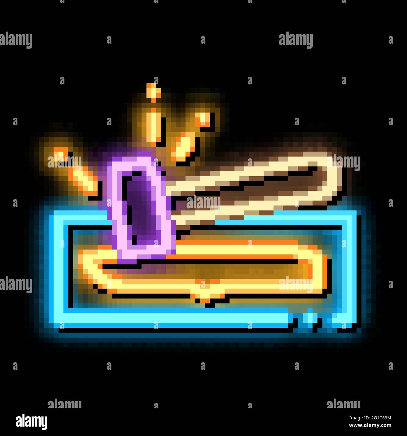 Knife Hammer neon glow icon illustration Stock Vector Image & Art - Alamy