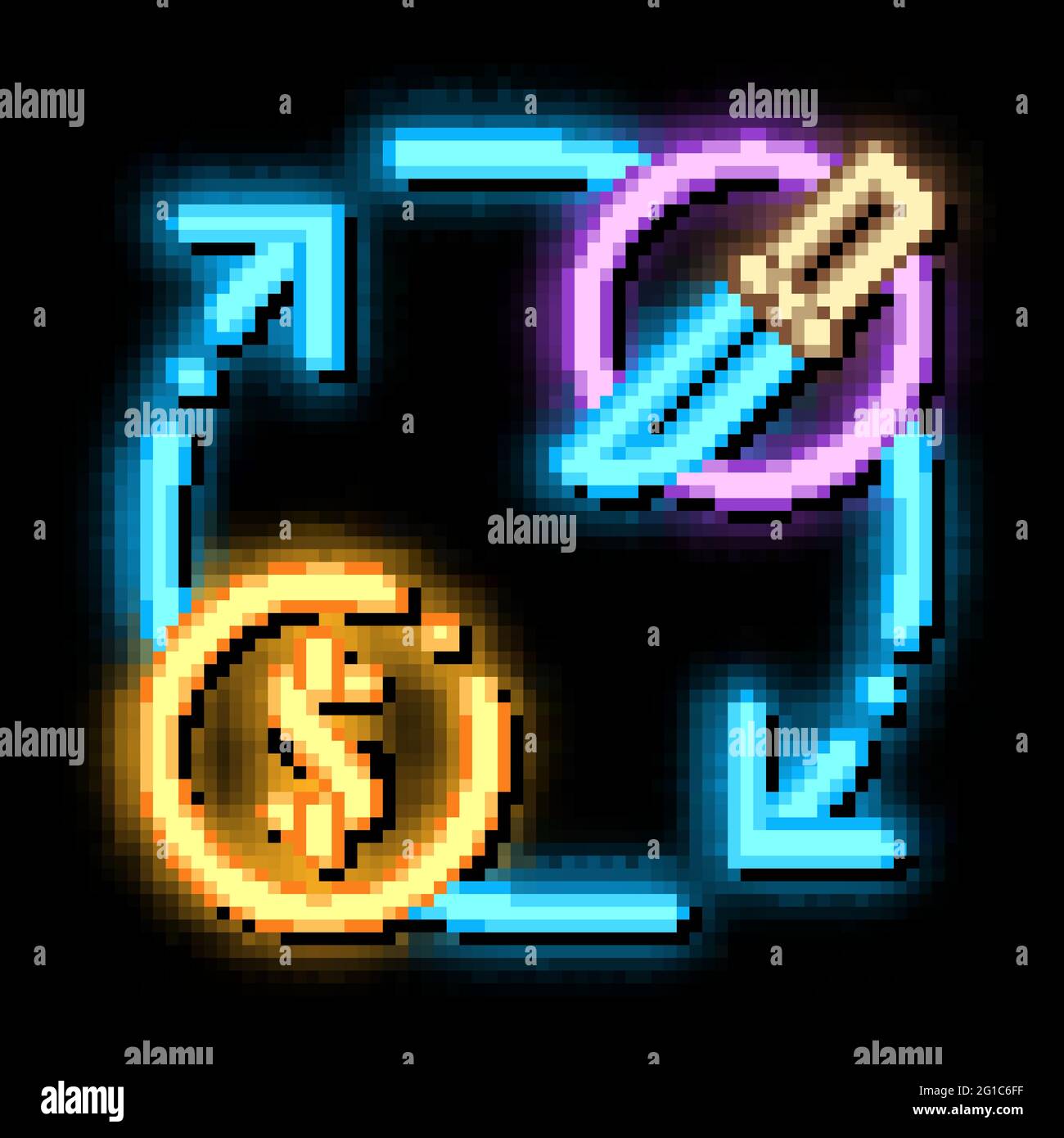 Knife Selling neon glow icon illustration Stock Vector Image & Art - Alamy