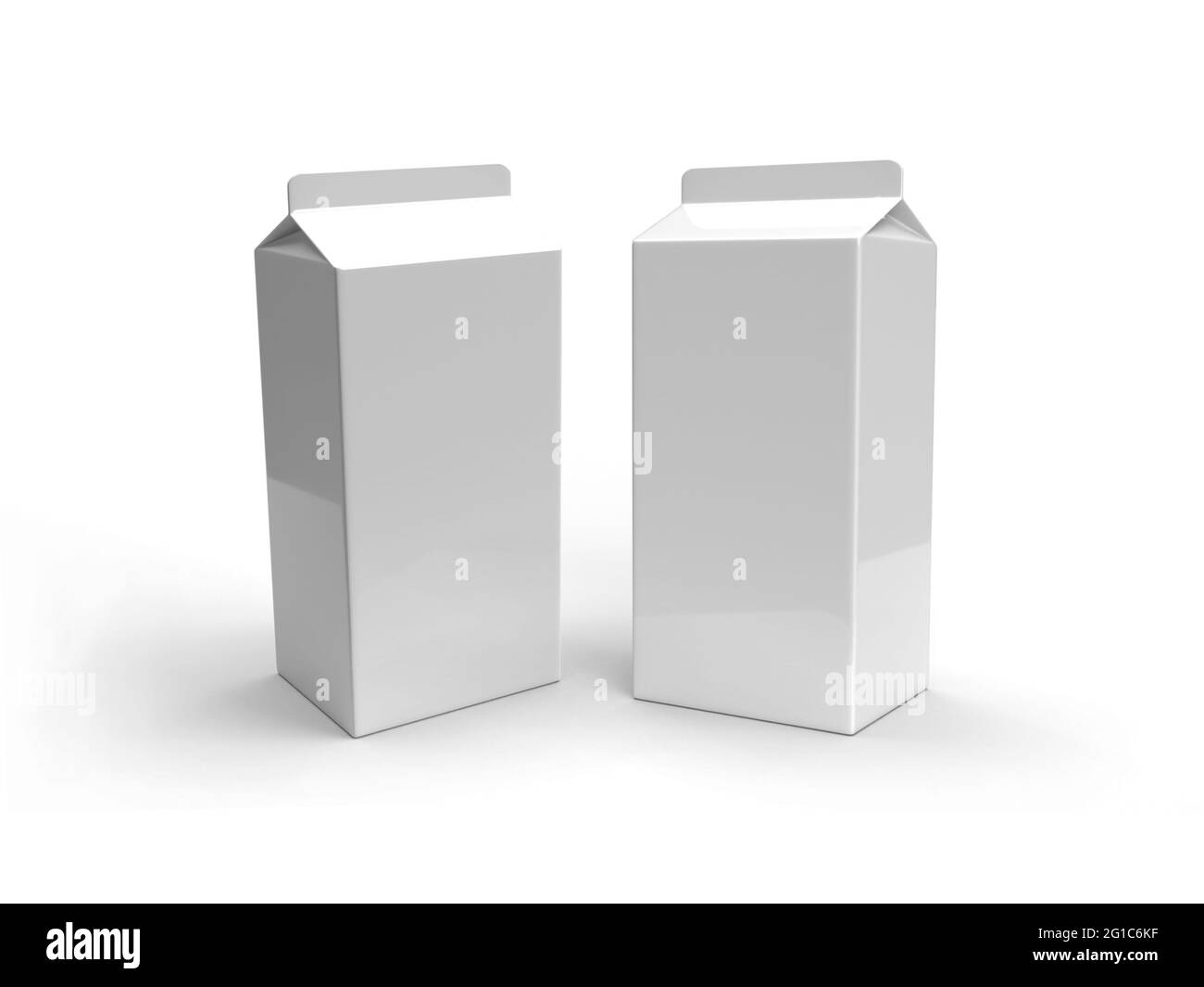 Milk Box Packaging 3D Illustration Mockup Scene on Isolated Background ...