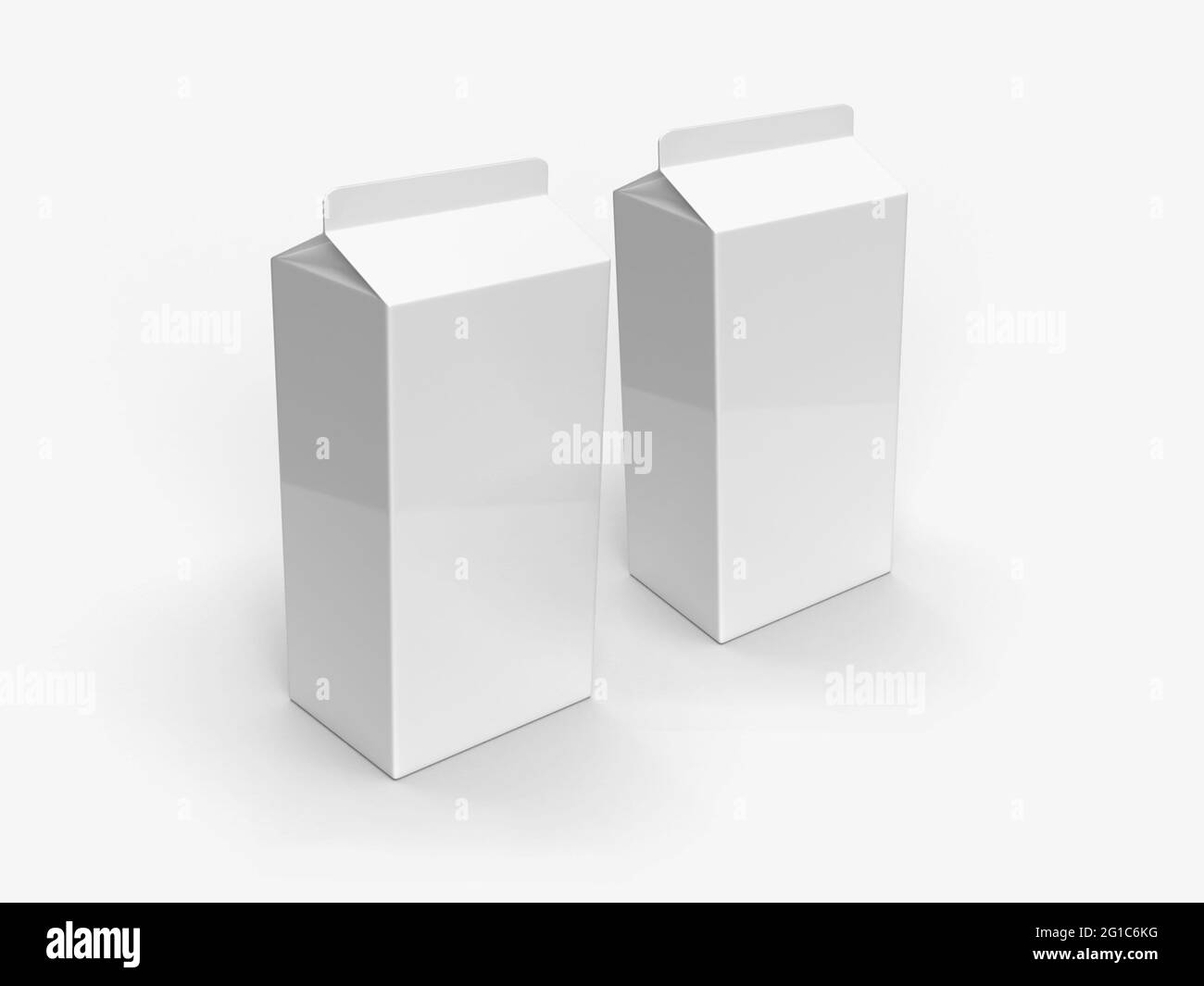 Milk Box Packaging 3D Illustration Mockup Scene on Isolated Background ...