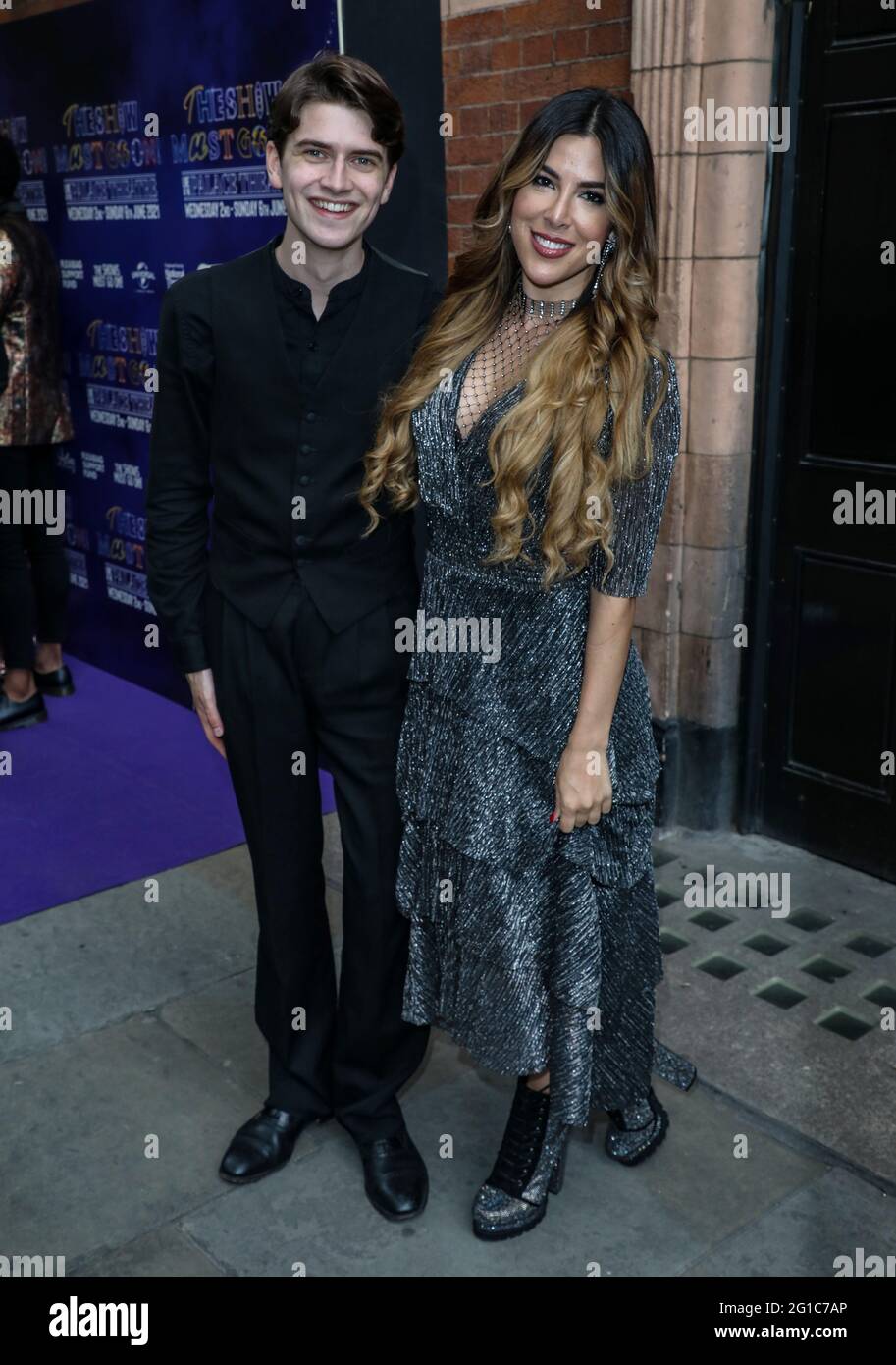 Marcus Harman and Aimee Atkinson of The Show Must Go On pose for a ...