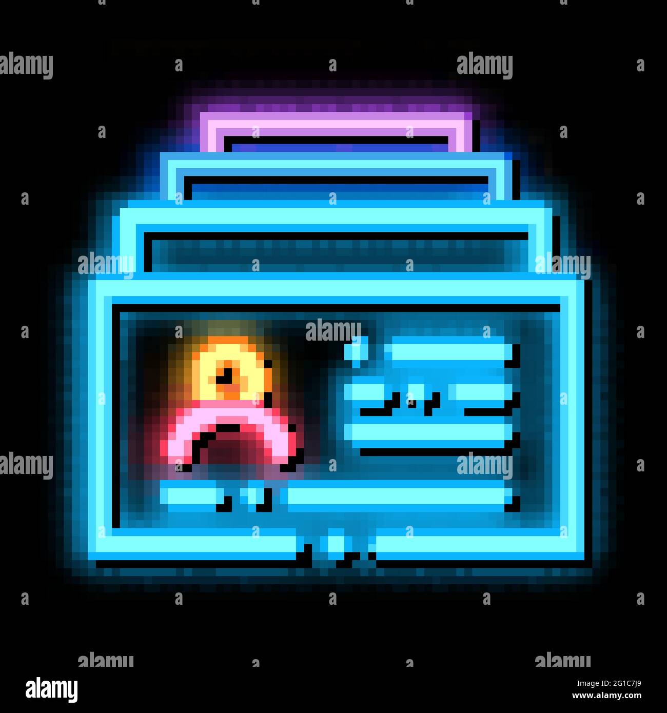 Customer Database neon glow icon illustration Stock Vector Image & Art ...