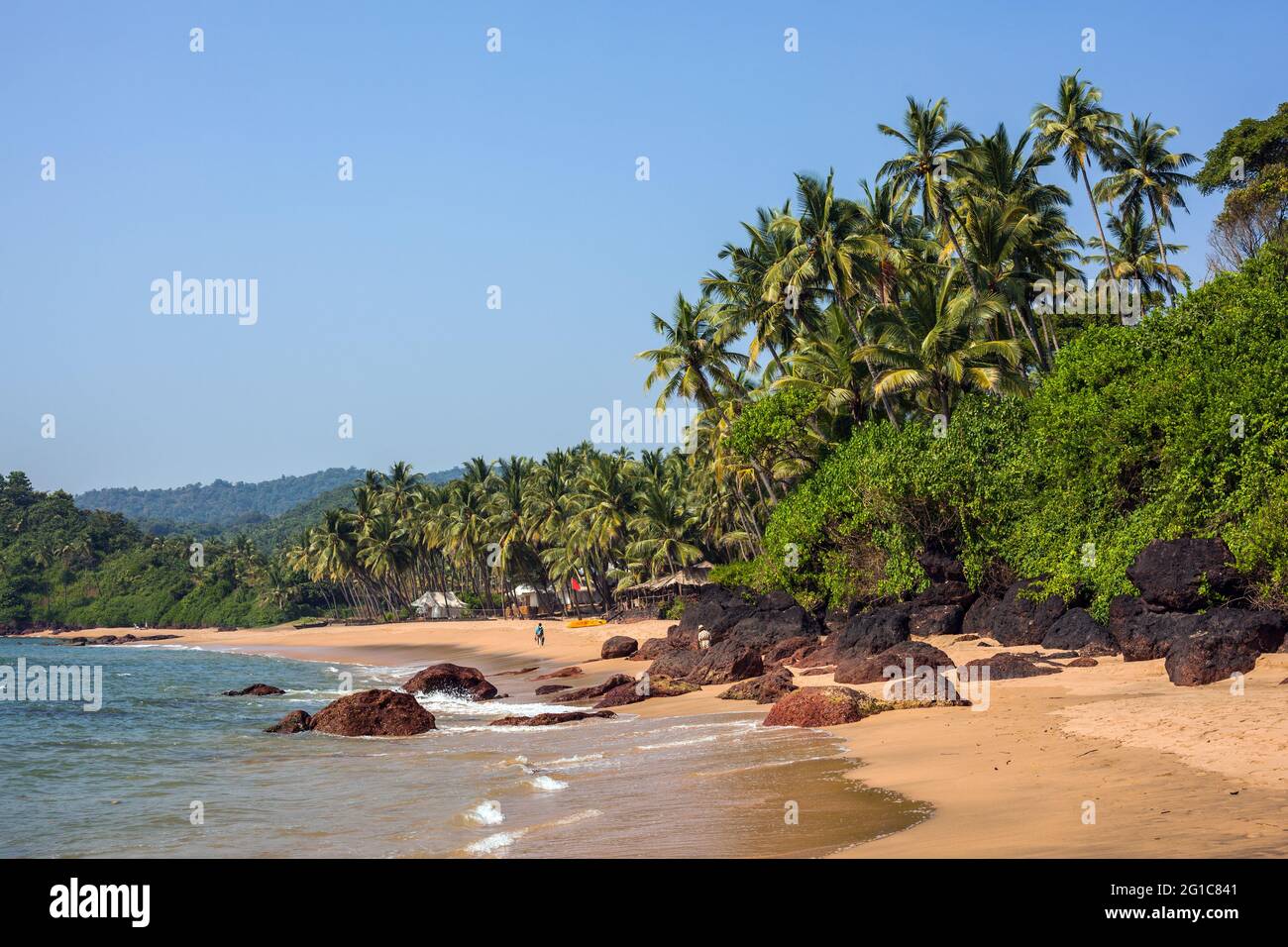 Cola (Khola) Beach (also known as Secret Beach), Canacona, Goa, India ...