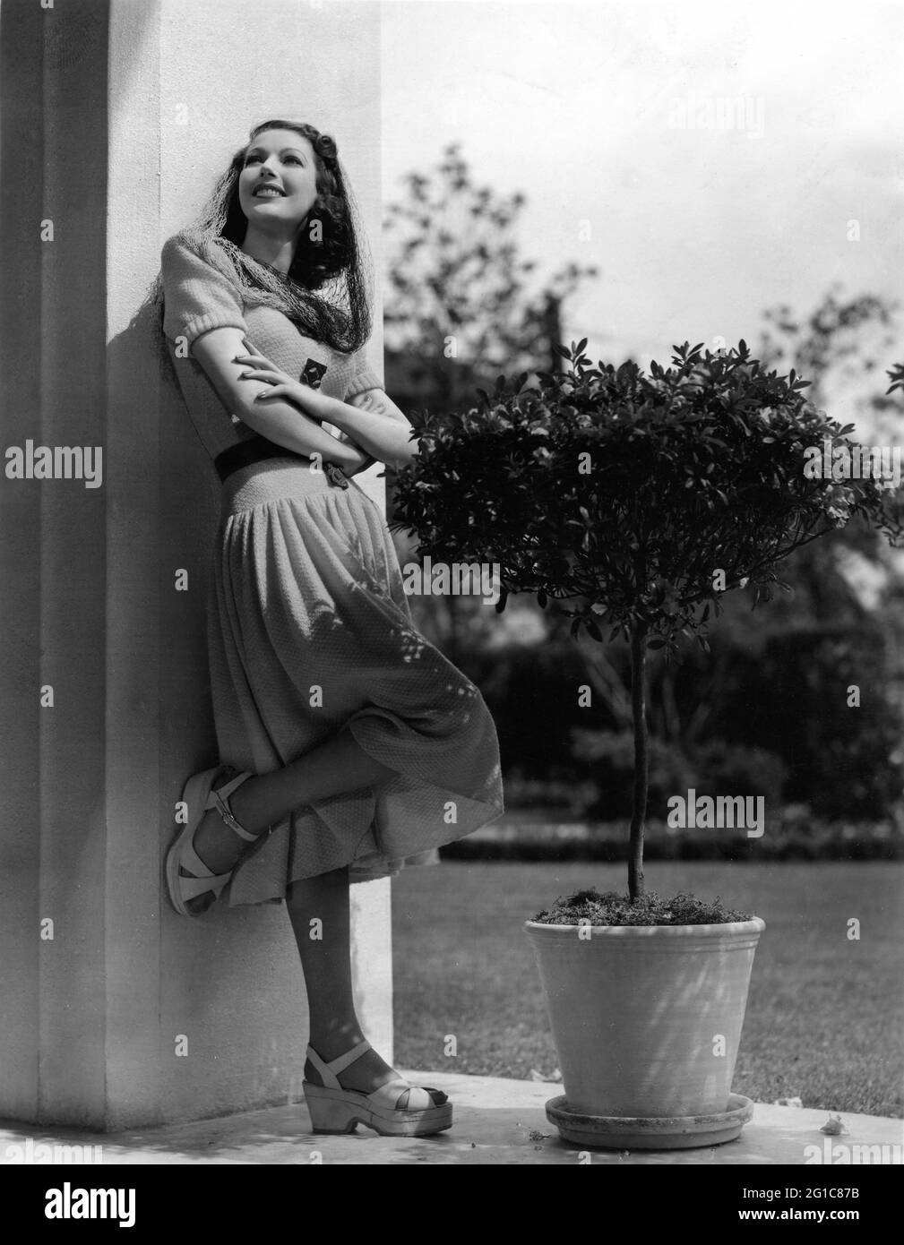 LORETTA YOUNG 1940 Candid Portrait at Home by JOHN ENGSTEAD of Engstead ...