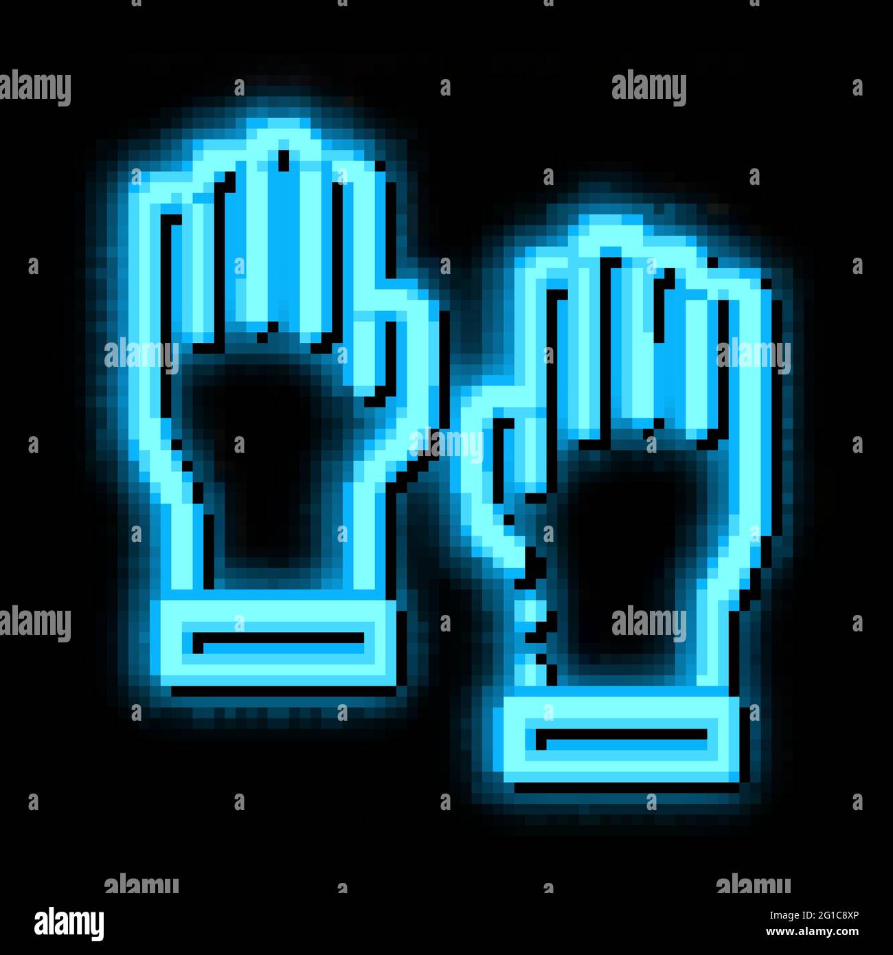 Master Gloves neon glow icon illustration Stock Vector Image & Art - Alamy