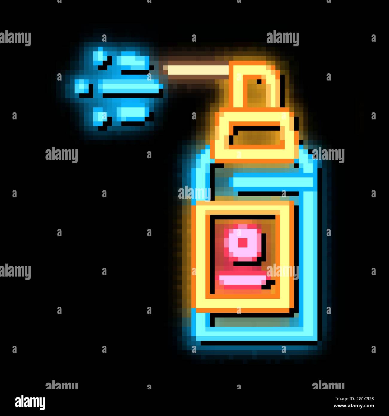 Spray Bottle neon glow icon illustration Stock Vector Image & Art - Alamy