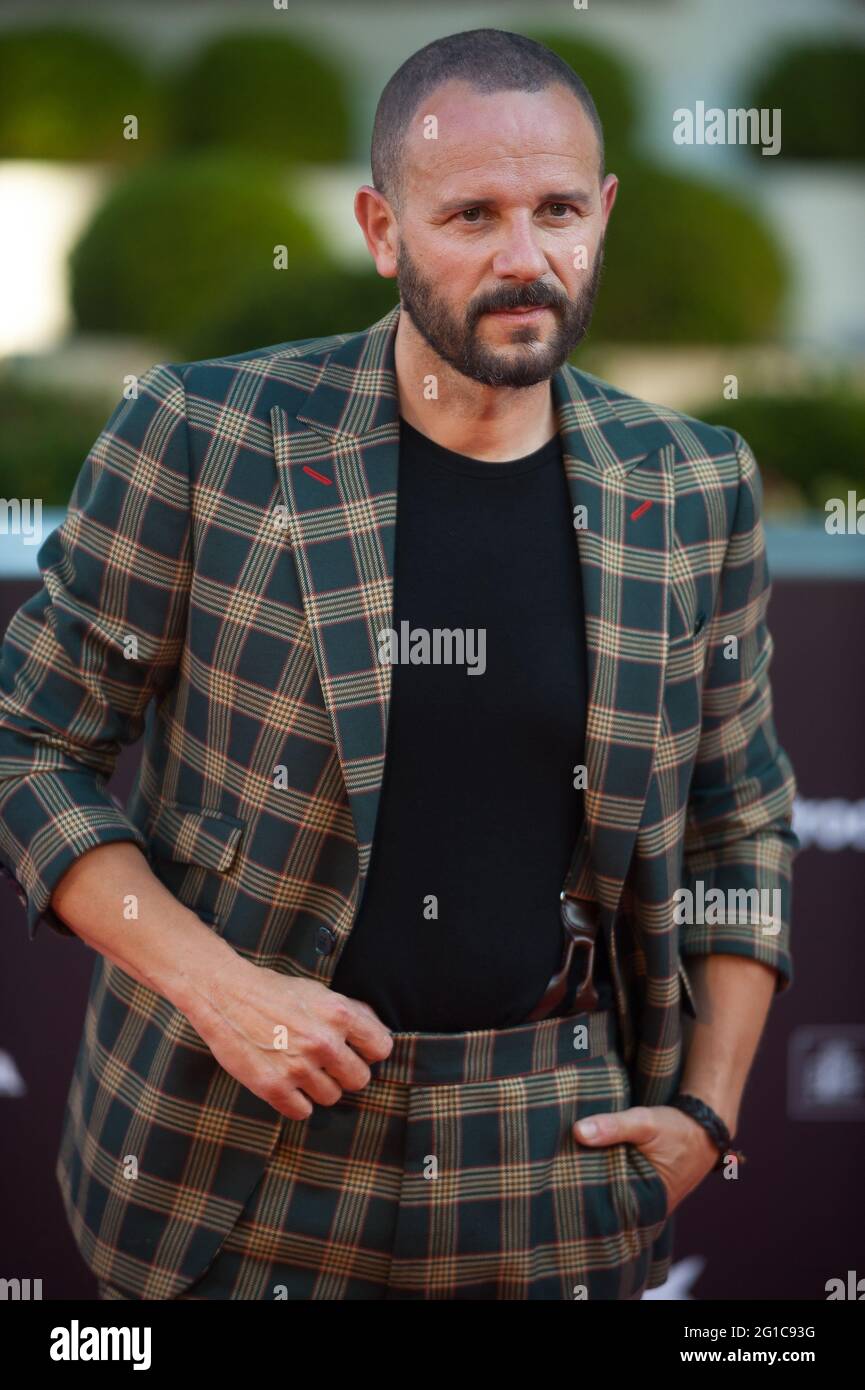 Spanish actor, Marc Martinez poses for photographers at the red carpet ...
