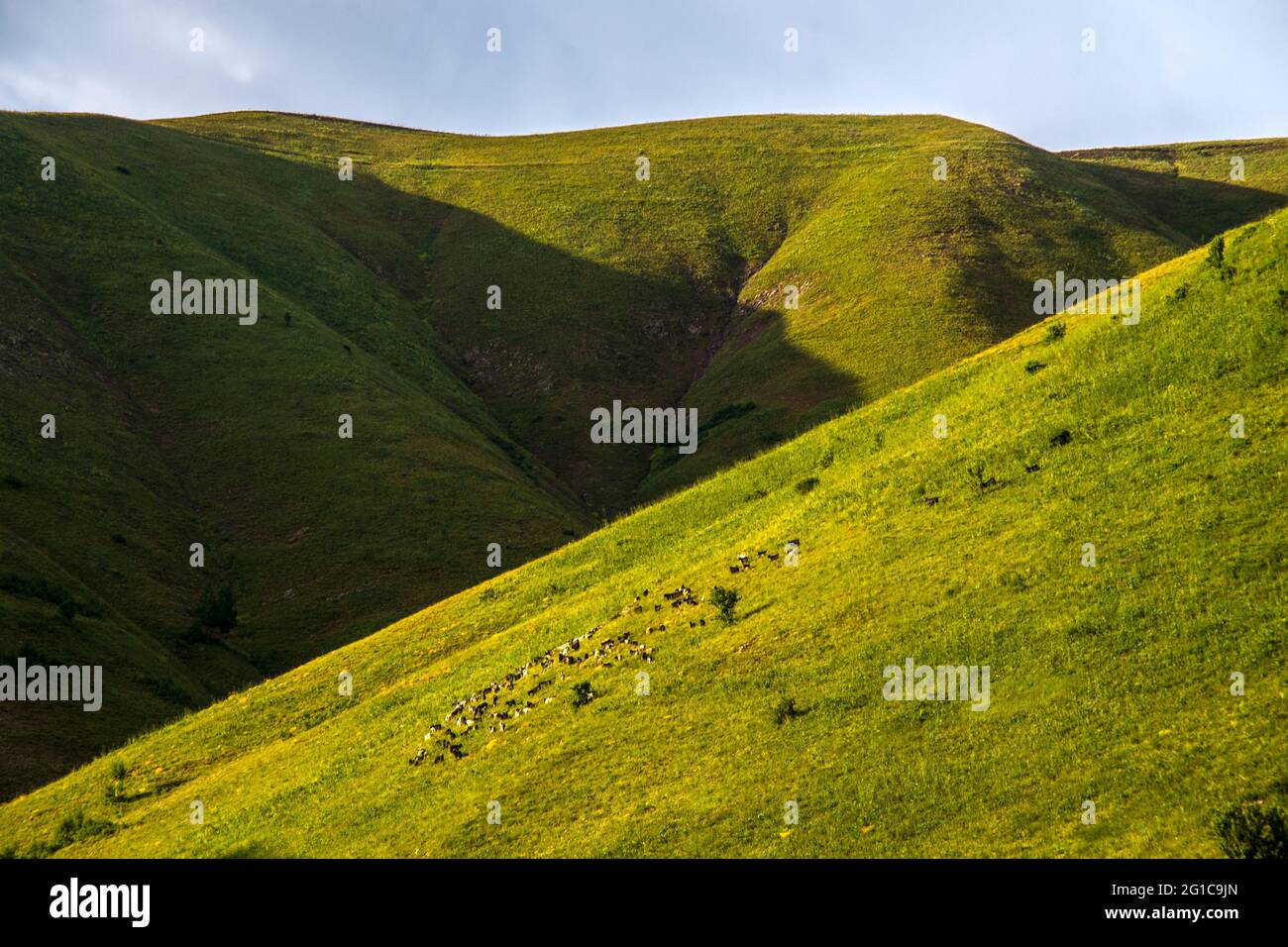 Spectacular drone shot of high resolution high mountain landscapes from ...