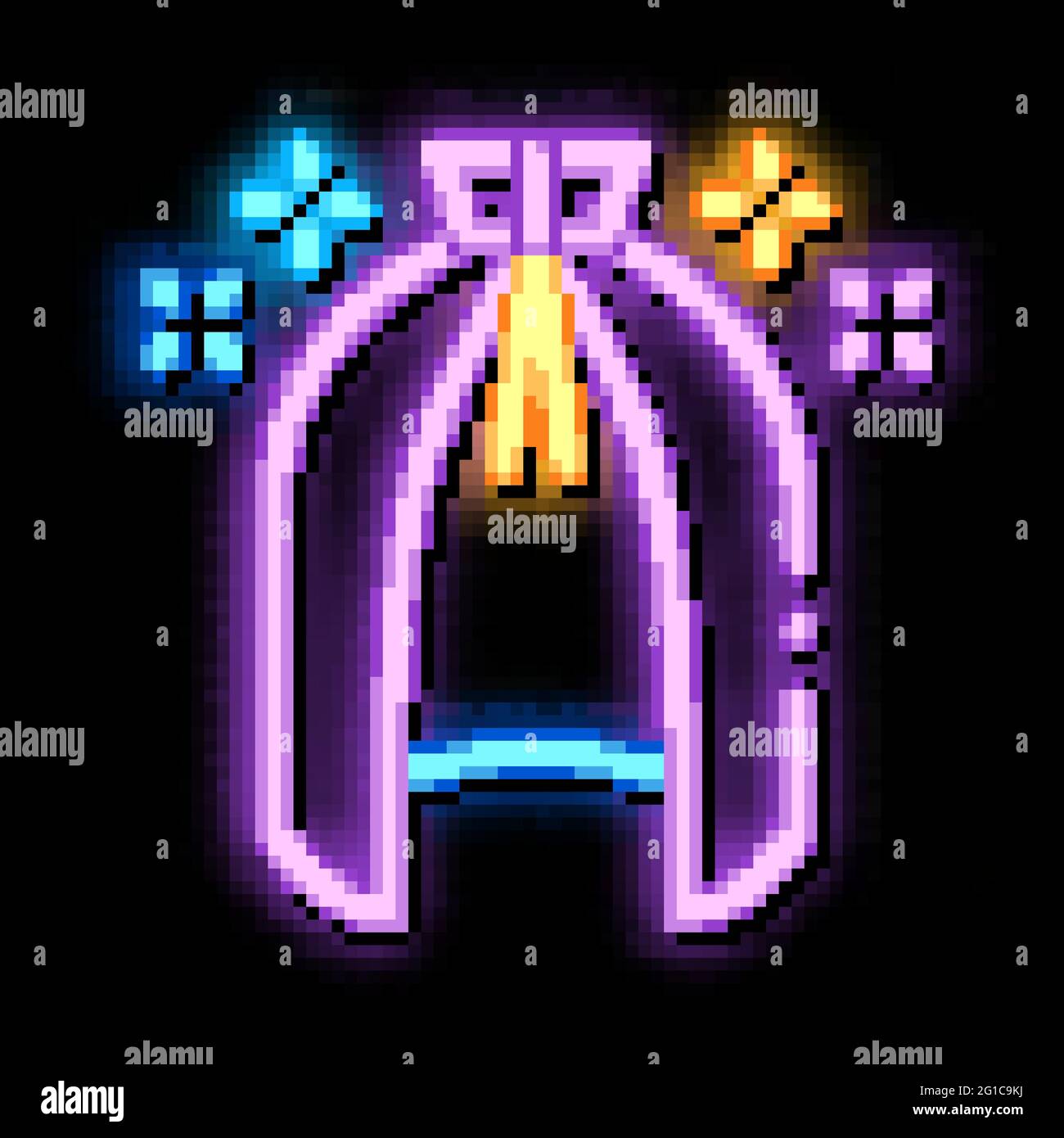 Magic Cloak Cape neon glow icon illustration Stock Vector Image & Art ...