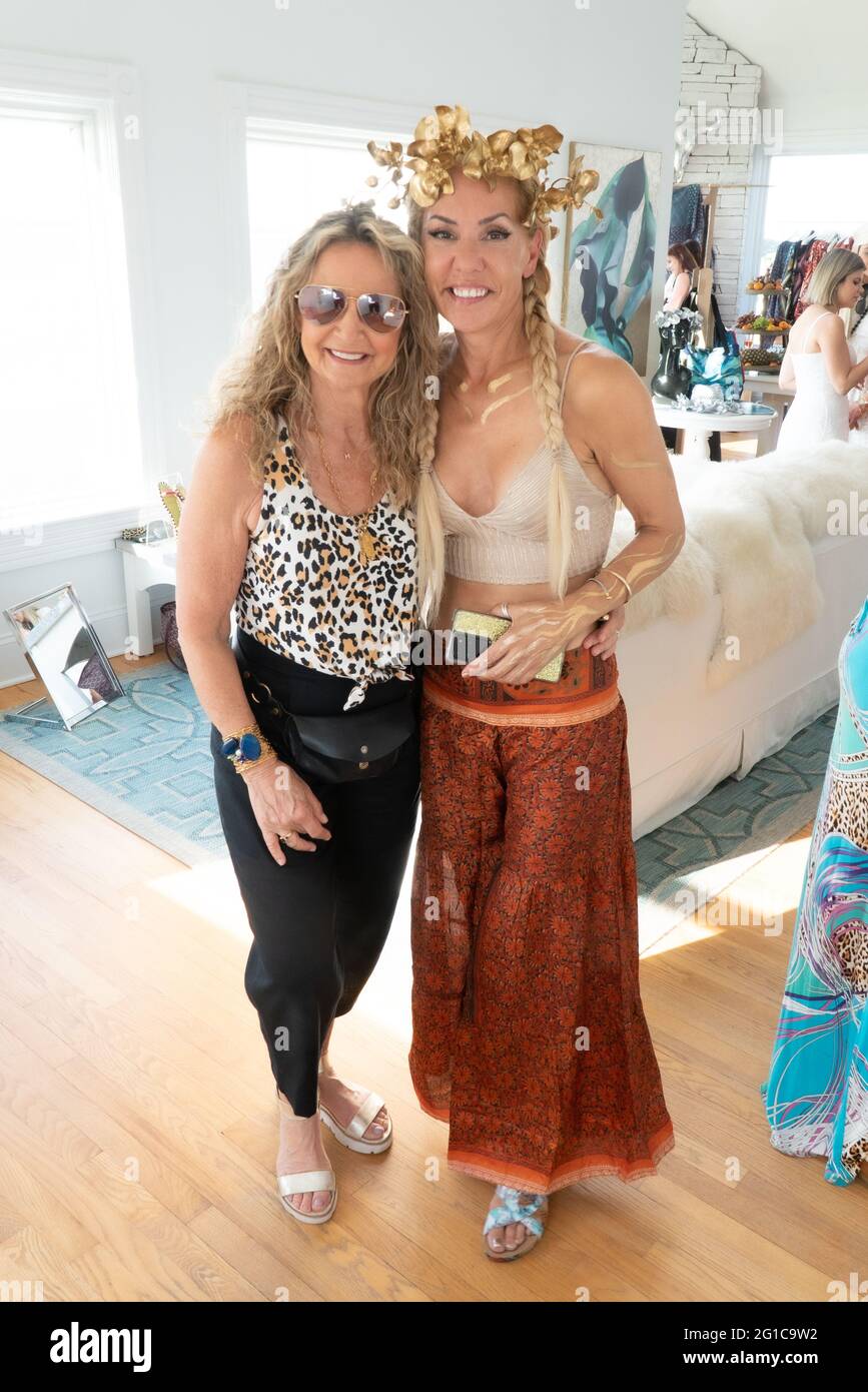 Janice Moses and Luciana Pampalone attend the Southampton Trunk Show ...