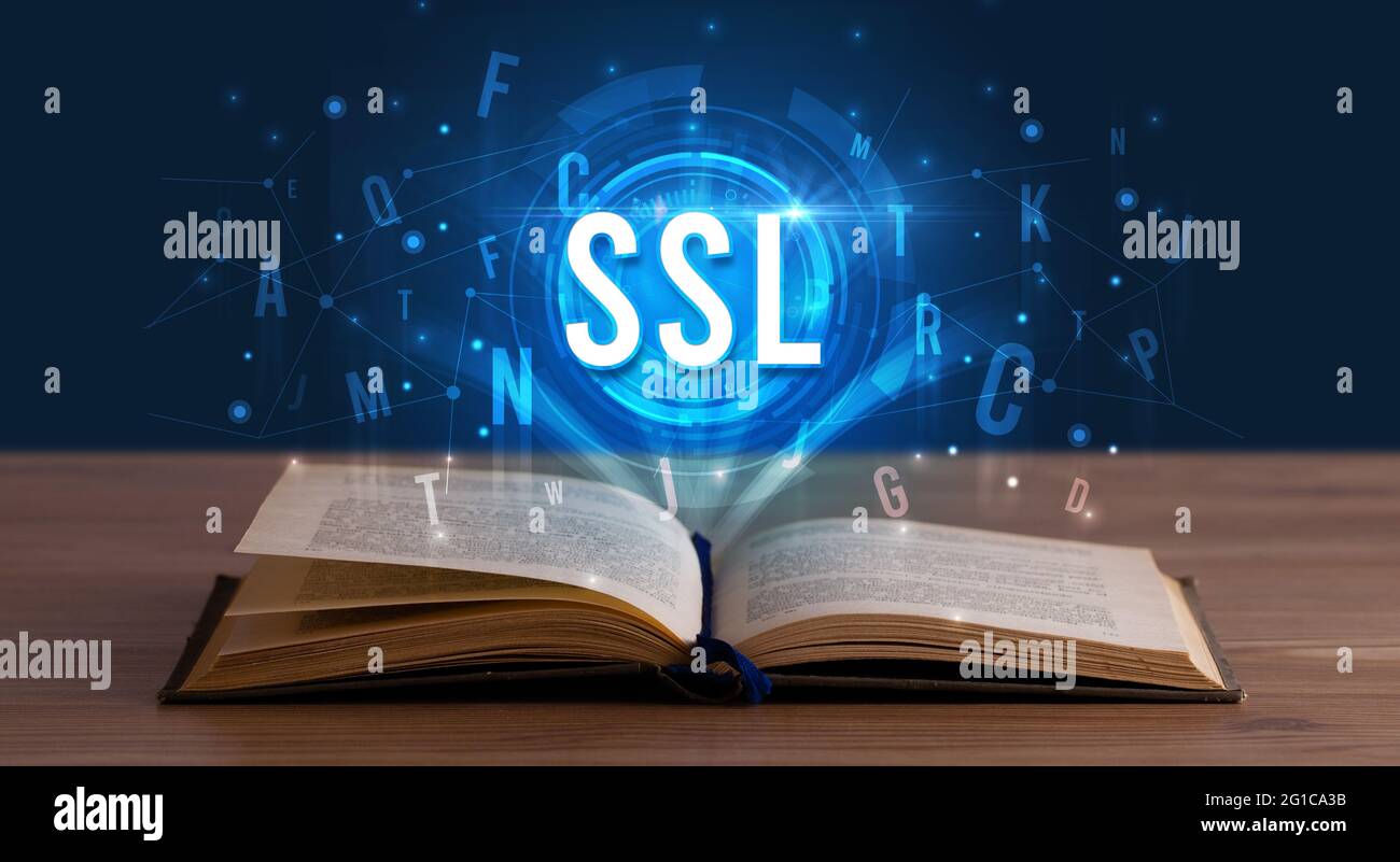 Technology abbreviation coming out from an open book Stock Photo - Alamy