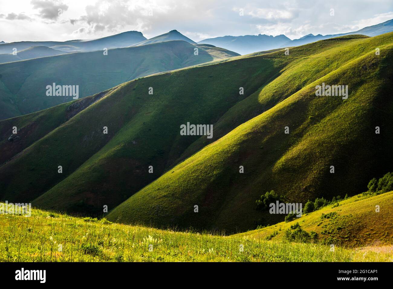 Spectacular drone shot of high resolution high mountain landscapes from ...
