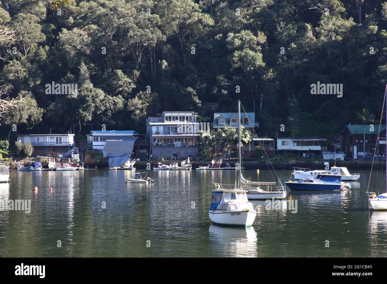 View of Berowra Waters and Berowra Creek, NSW, Australia Stock Photo ...