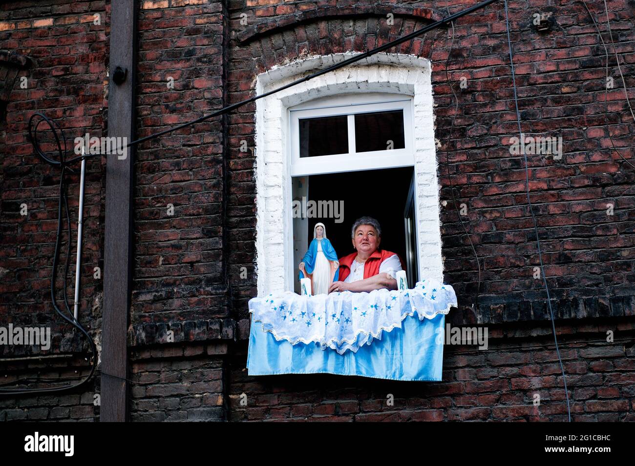 June 3, 2021, Swietochlowice, Lipiny, Poland: People in traditional ...
