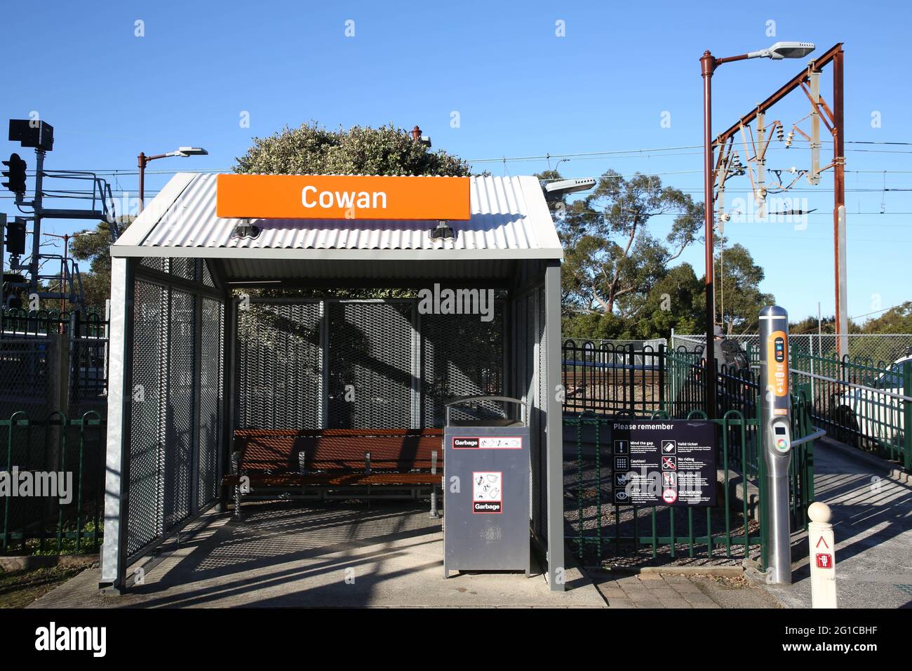 Cowan train station, Cowan, Sydney, NSW, Australia Stock Photo - Alamy