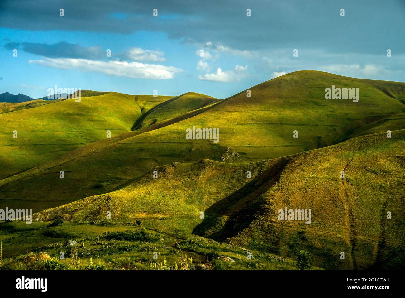 Spectacular drone shot of high resolution high mountain landscapes from ...