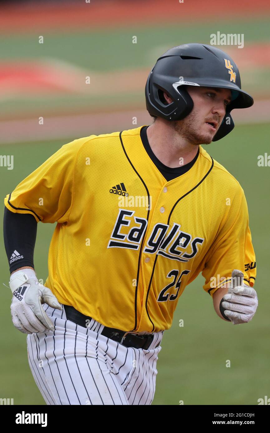 June 06, 2021: Southern Miss catcher Blake Johnson (25) runs the bases ...