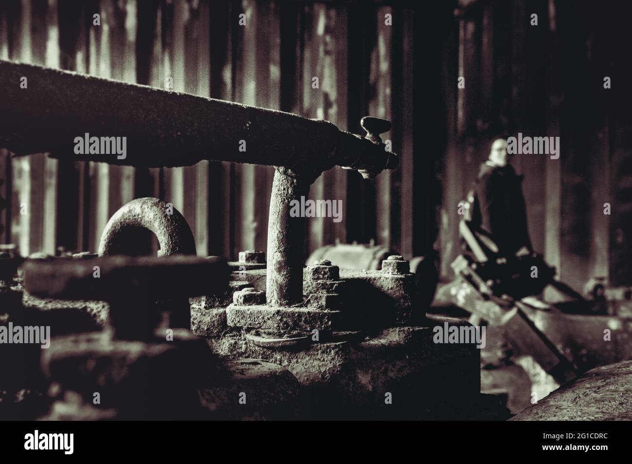 Metal and iron - ring of rust and steel - industrial machines and ...