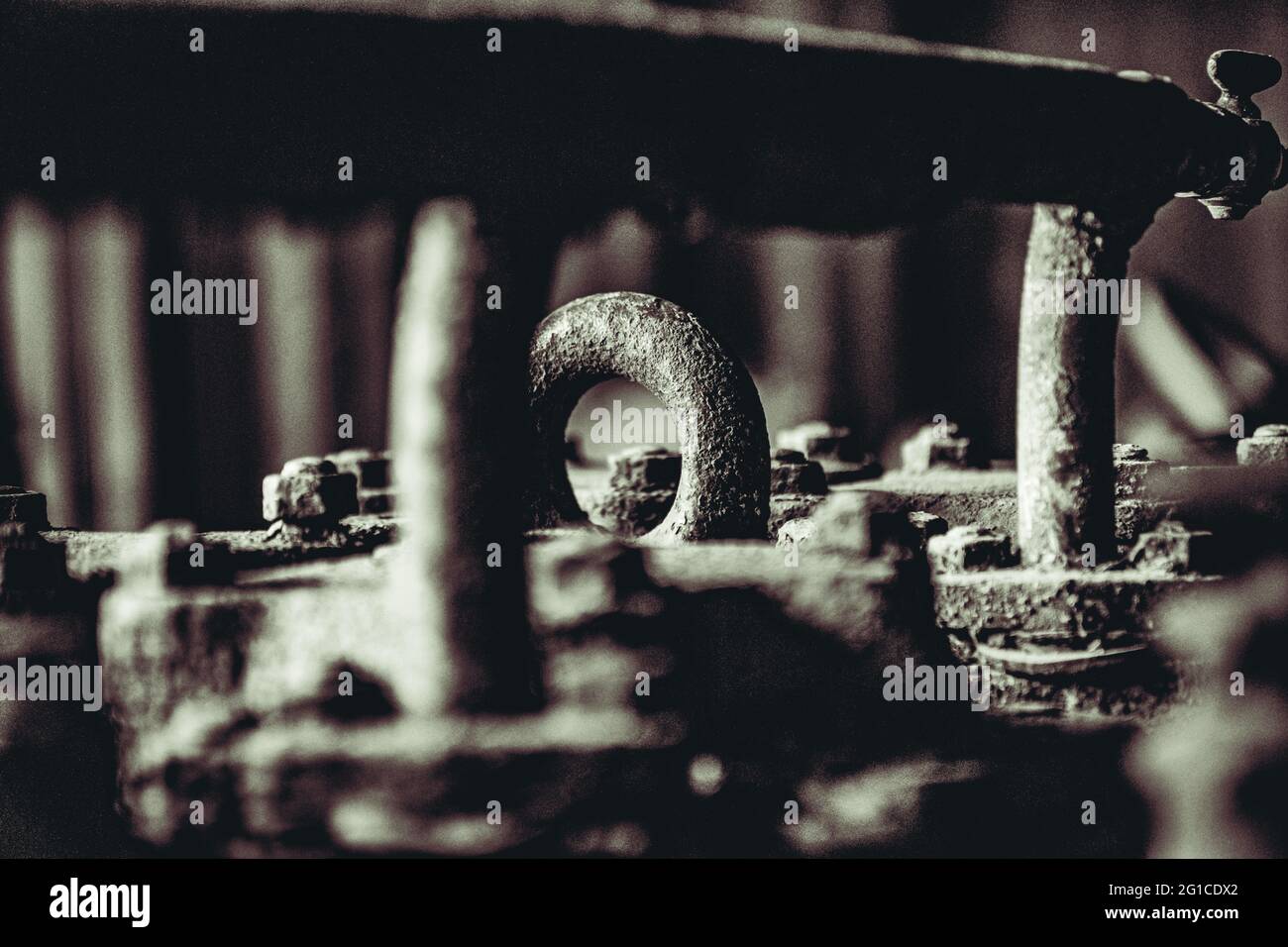 Metal and iron - ring of rust and steel - industrial machines and ...