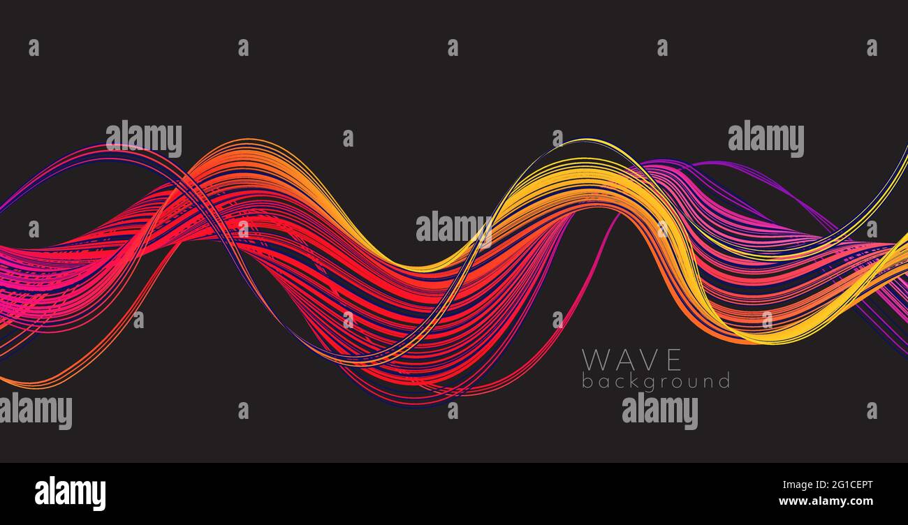 Vector abstract background with color abstract wave Stock Vector Image ...