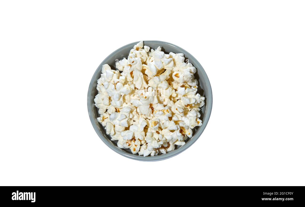 Popcorn isolated on white background with clipping path. The sweet ...