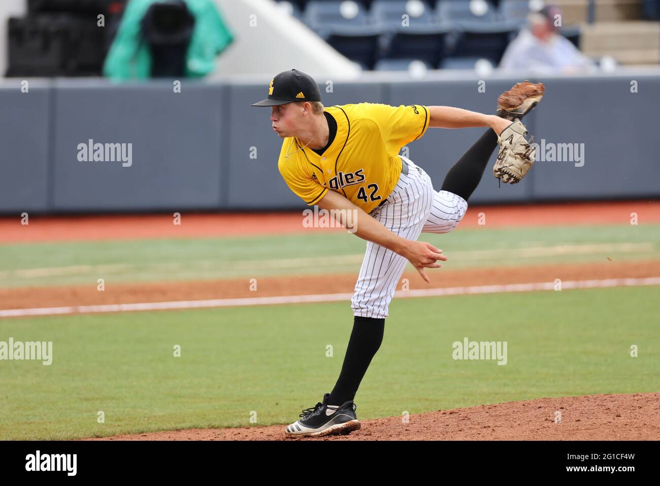 Oxford, MS, USA. 06th June, 2021. Southern Miss pitcher Hurston Waldrep ...