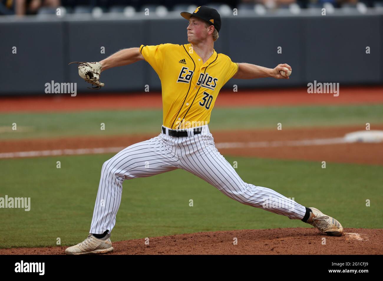 June 06, 2021: Southern Miss pitcher Ryan Och (30) during an NCAA ...