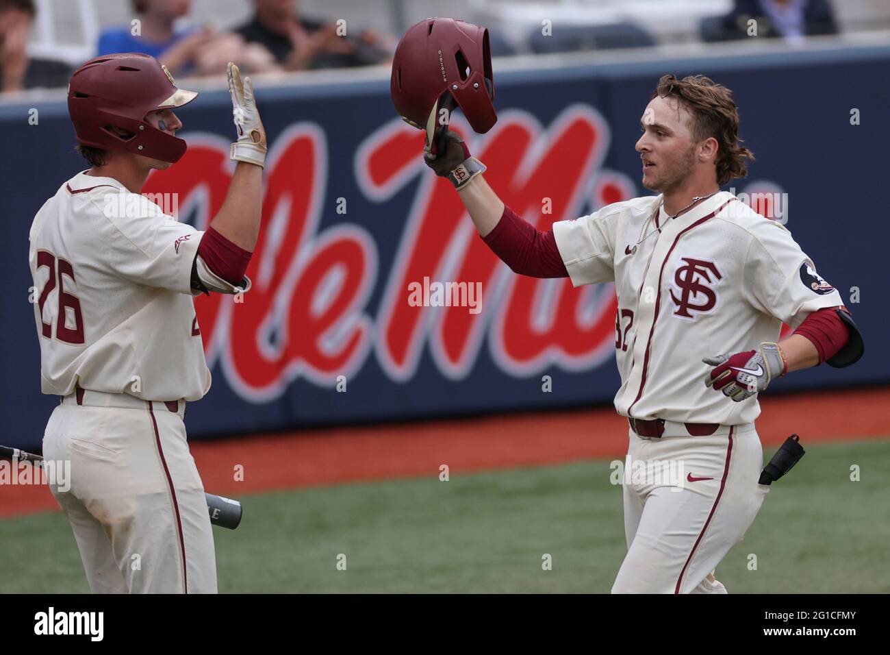 Oxford, MS, USA. 06th June, 2021. Florida State utility Logan Lacey (32 ...