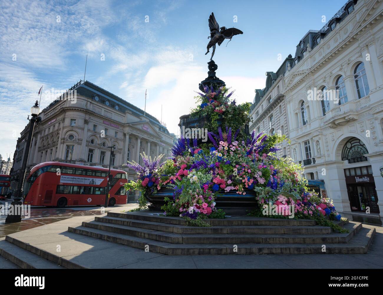 EDITORIAL USE ONLY Installation dubbed 'Flower Flashes' by UK artist ...