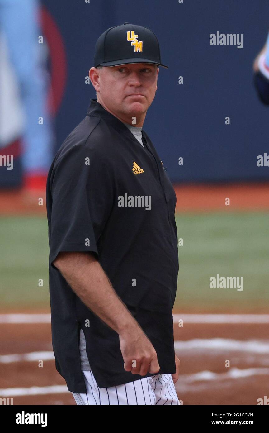 June 06, 2021: Southern Miss assistant coach Christian Ostrander during ...