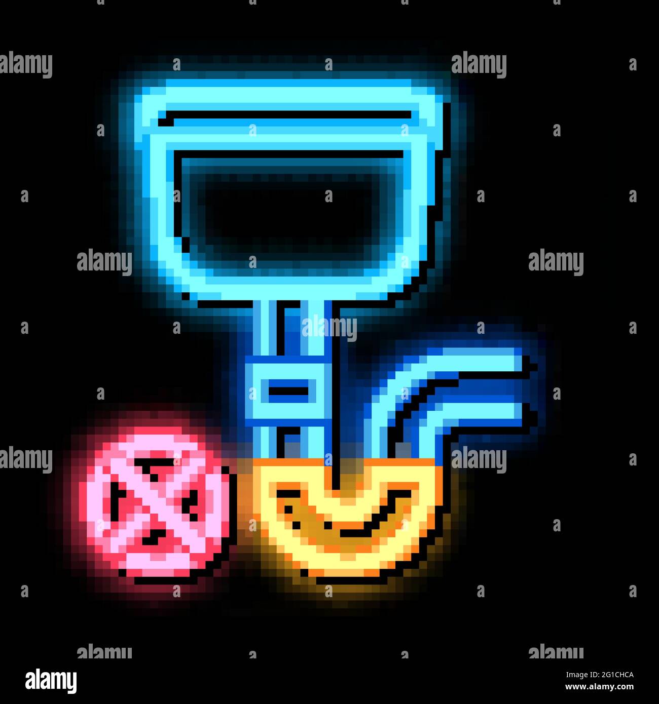 Broken Drain Tank neon glow icon illustration Stock Vector Image & Art ...