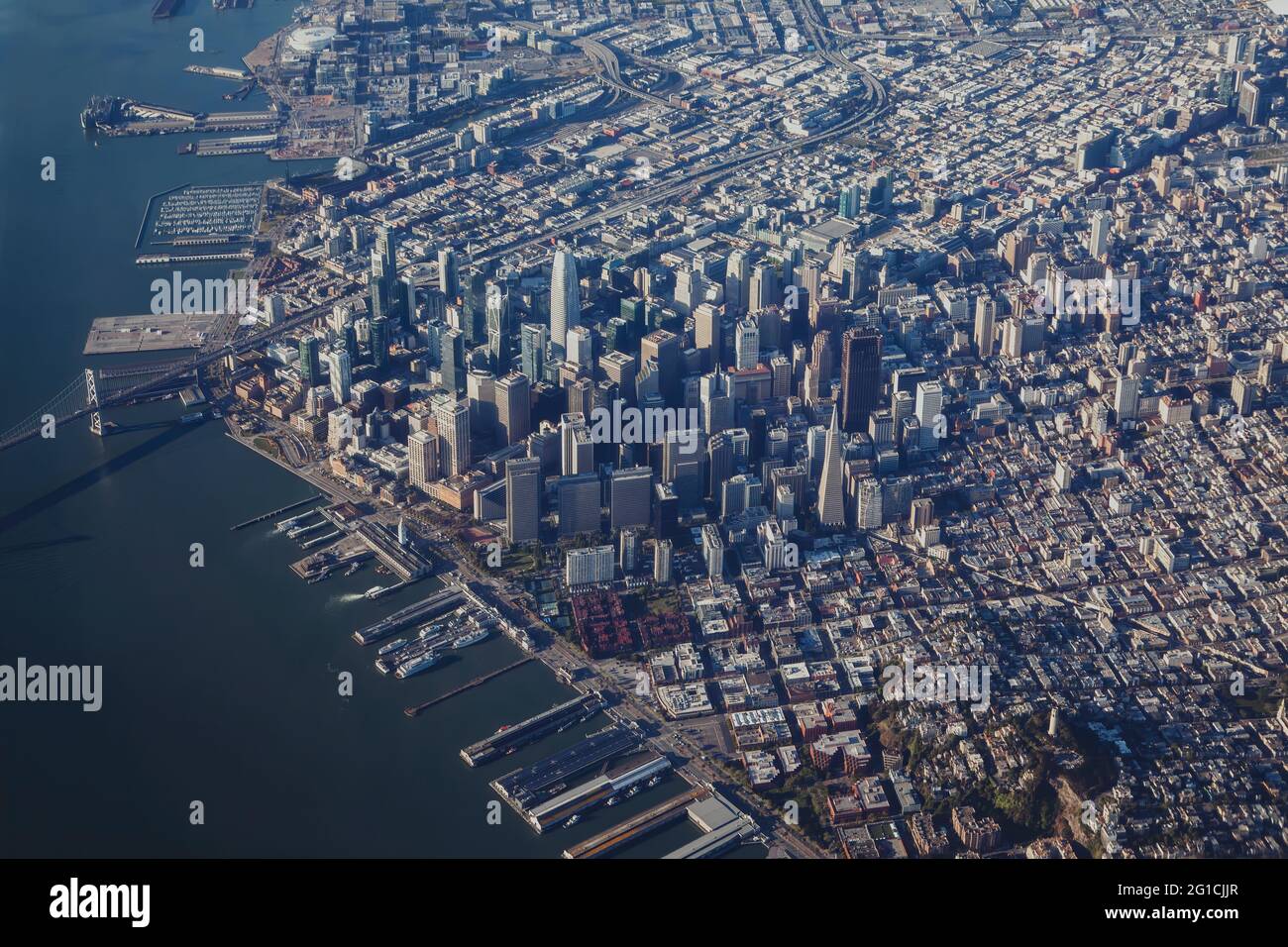 Aerial Photography of San Francisco City and Bay Stock Photo - Alamy