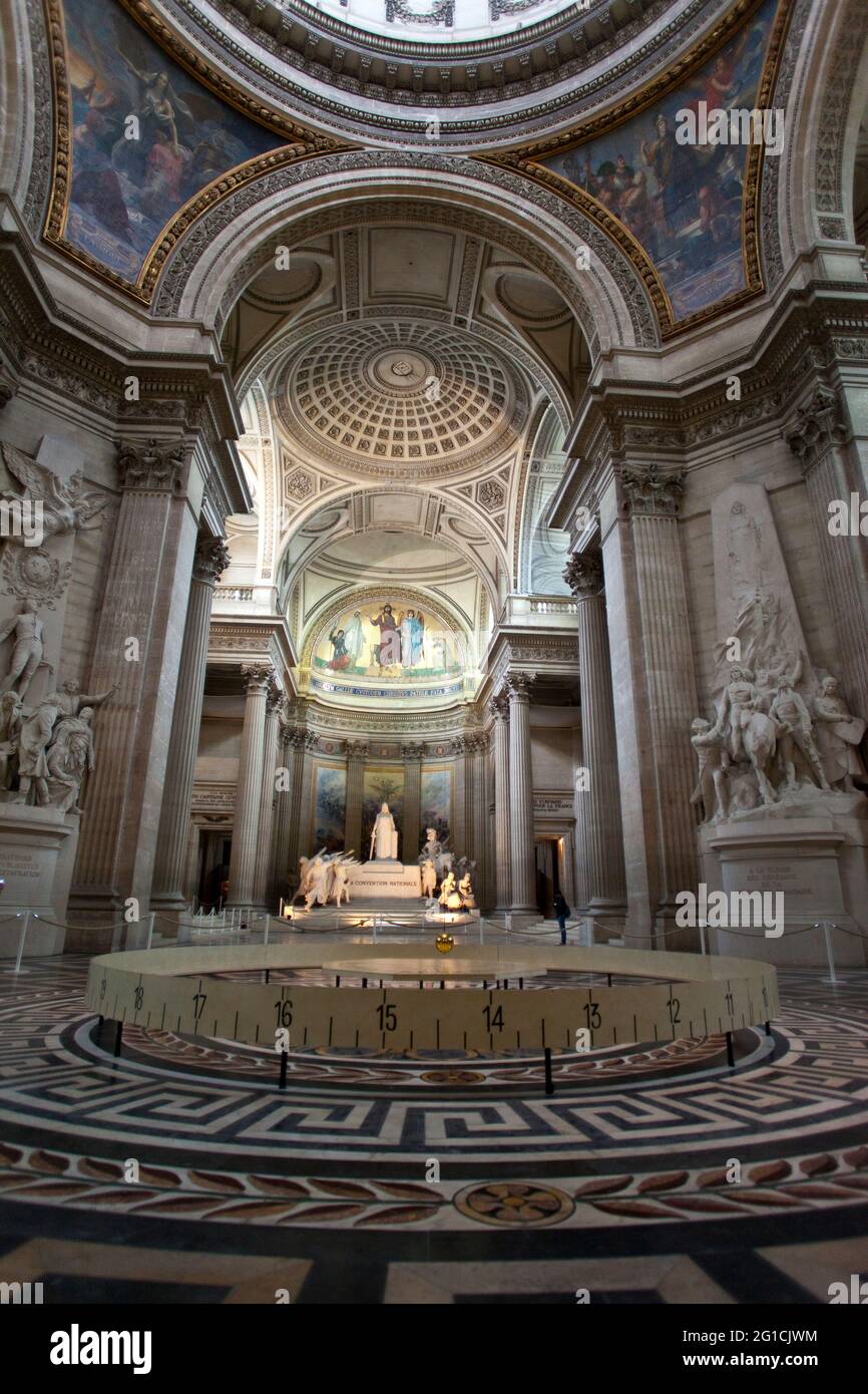 Interior of the Pantheon showing the inside of the dome alongside ...