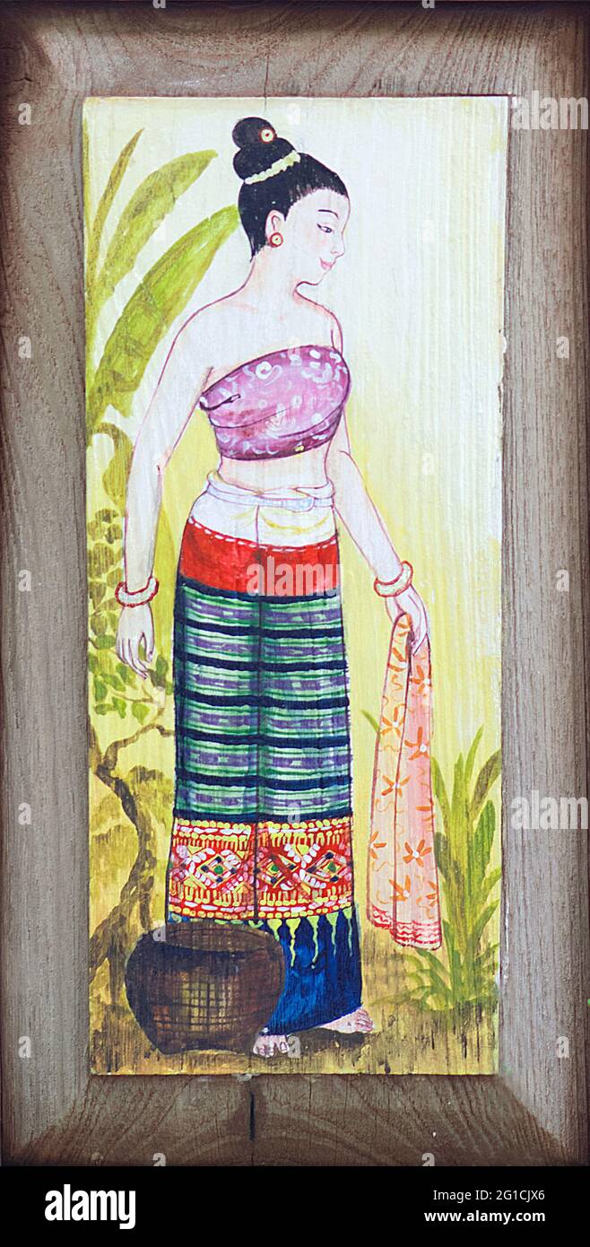 The Old painting on wood. This is traditional and generic style in ...