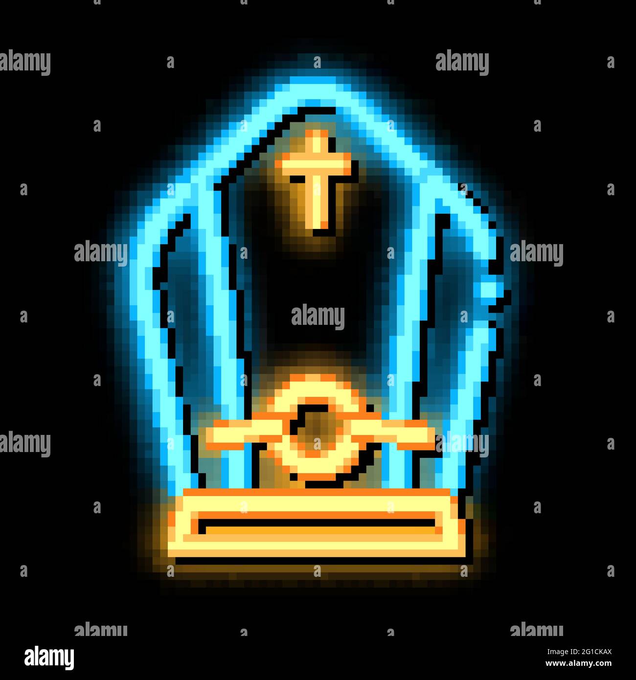 Papal Tiara neon glow icon illustration Stock Vector Image & Art - Alamy