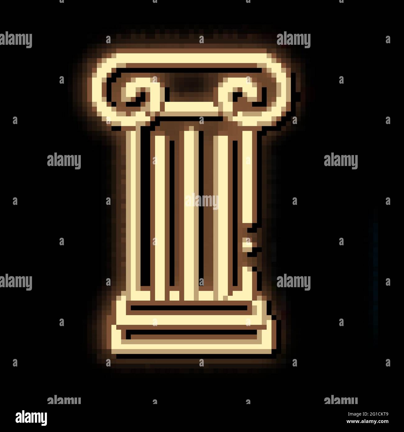Antique Column neon glow icon illustration Stock Vector Image & Art - Alamy