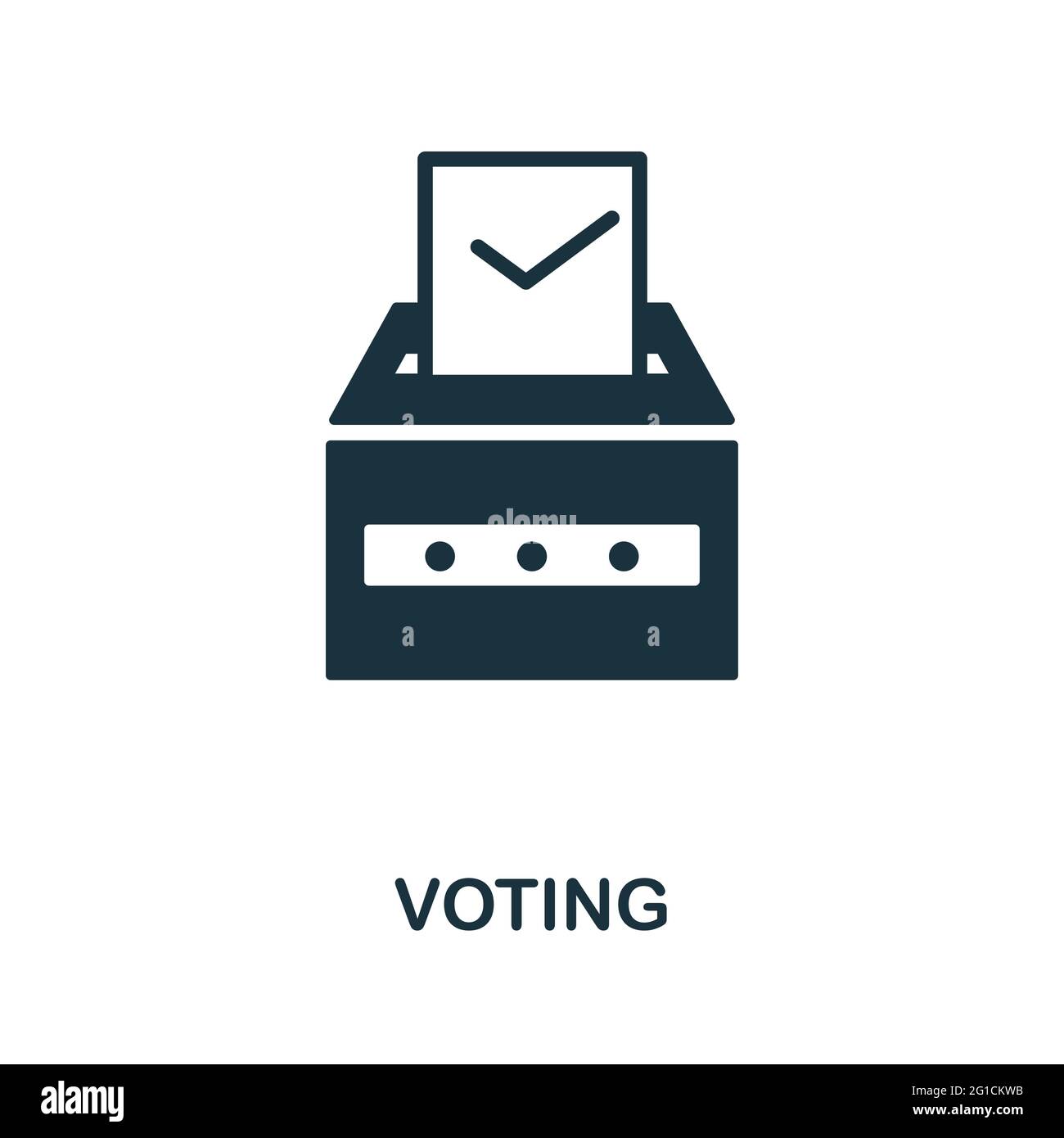 Voting icon. Monochrome simple element from civil rights collection. Creative Voting icon for ...