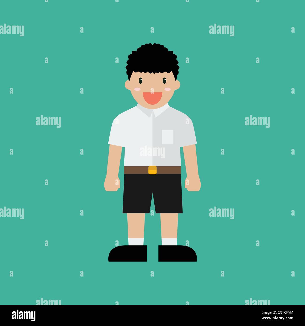 Little Boy Student Avatar Vector Stock Vector Images - Alamy